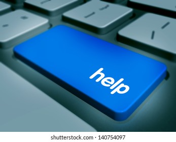 Computer Keyboard Key Labeled Help Stock Illustration 140754097 ...