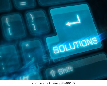 Computer Keyboard Key Solutions Stock Illustration 38690179 | Shutterstock