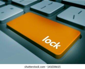 Computer Keyboard Keys Labeled Lock Stock Illustration 141034615 ...