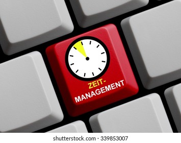 Computer Keyboard Symbol Clock Showing Time Stock Illustration ...
