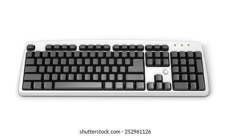 Computer Keyboard Without Letters Isolated On Stock Illustration ...