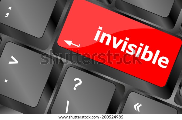 Computer Keyboard Word Invisible Stock Illustration 200524985 ...