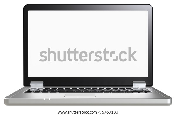 Computer Laptop Front View Computer Laptop Stock Illustration 96769180