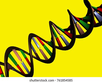Computer Model Genetic Material Dna 3d Stock Illustration 761854585 ...