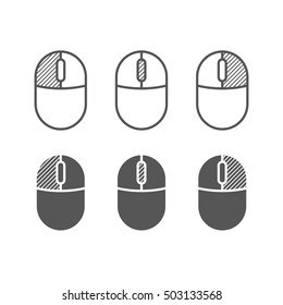 Computer Mouse Buttons Icon One Color Stock Illustration 503133568 ...