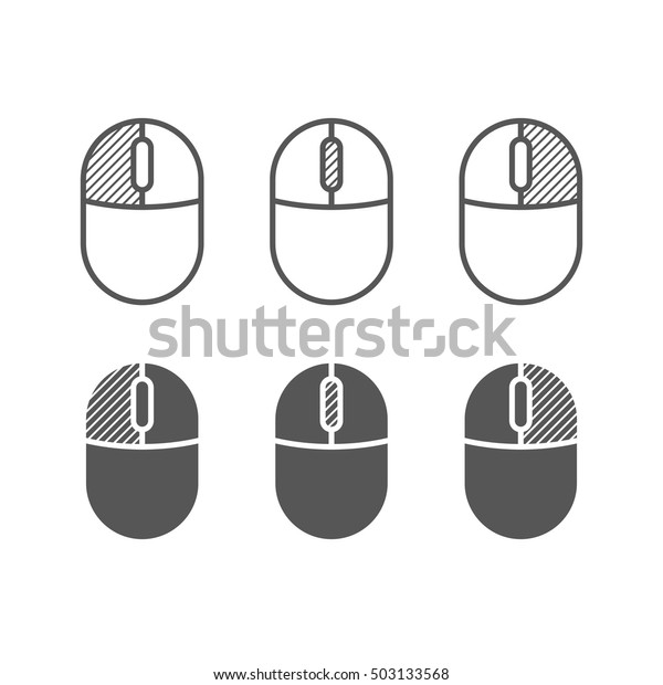 Computer Mouse Buttons Icon One Color Stock Illustration 503133568 ...