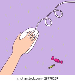 Computer Mouse Hand Concept Cartoon Stock Illustration 29778289 ...