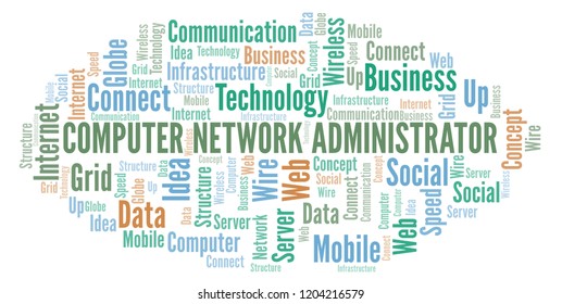 Computer Network Administrator Word Cloud Stock Illustration 1204216579 ...
