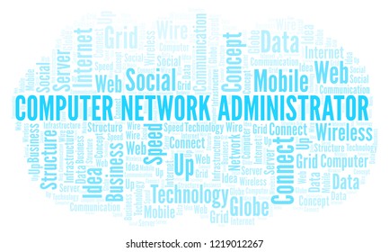 Computer Network Administrator Word Cloud Stock Illustration 1219012267 ...