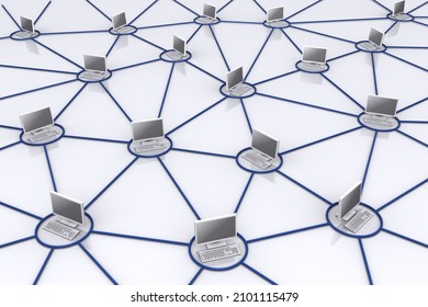 Computer Network Image Sns Connection 3d Stock Illustration 2101115479 ...