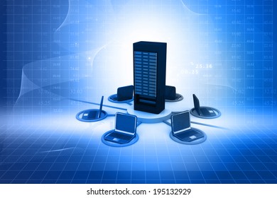 Computer Network Internet Communication Concept Stock Illustration ...