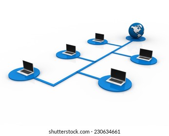 Computer Network Internet Communication Concept 스톡 일러스트 231419101 ...