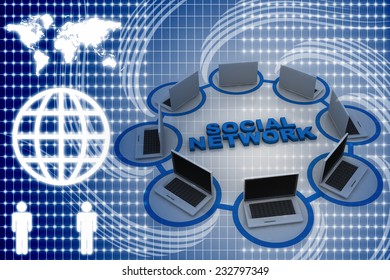 Computer Network Internet Communication Concept 스톡 일러스트 232797349 ...