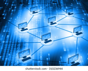 Computer Network Internet Communication Concept Stock Illustration ...