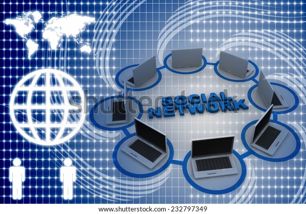 Computer Network Internet Communication Concept 스톡 일러스트 232797349 ...