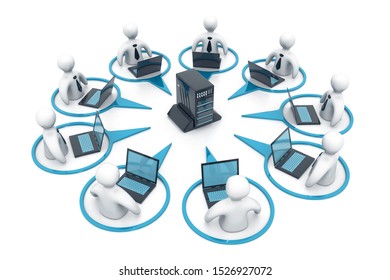 Computer Network Internet Concept Network Diagram Stock Illustration ...
