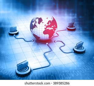 Computer Network World Folders Documents Stock Illustration 389385286 ...
