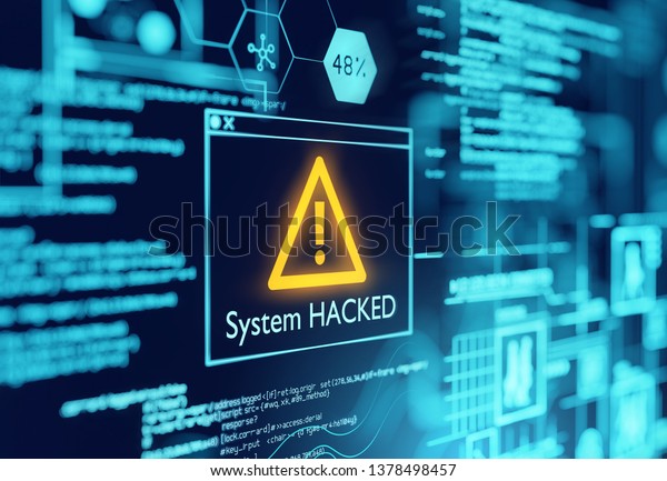 Computer Popup Box Screen Warning System Stock Illustration 1378498457