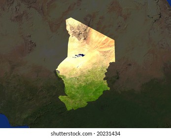 Computer Render Chad Highlighted Stock Illustration 20231434 | Shutterstock