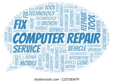 Computer Repair Word Cloud Stock Illustration 1237283479 | Shutterstock