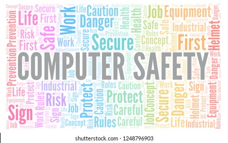 Computer Safety Word Cloud Stock Illustration 1248796903 | Shutterstock