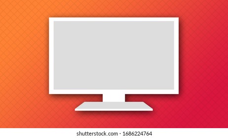 Computer Screen Pink Orange Grid Background Stock Illustration ...