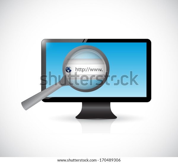 Computer Screen Search Bar Online Illustration Stock Illustration ...