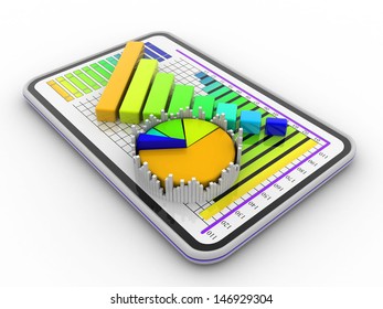 Computer Tablet Showing Spreadsheet Stock Illustration 146929304 ...