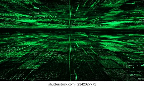 Computer Technology Background Digital Data Flow Stock Illustration ...
