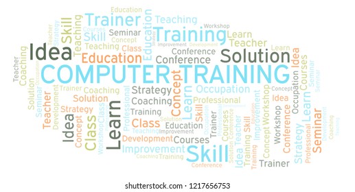Computer Training Word Cloud Stock Illustration 1217656753 | Shutterstock