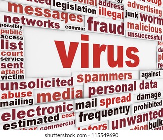 Computer Virus Warning Message Design Malicious Stock Illustration ...