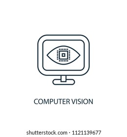 Computer Vision Icon Simple Element Illustration: ilustración de stock ...