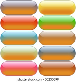 Computergenerated Multicolored Rounded Buttons Stock Illustration ...