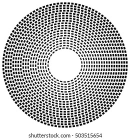 Concentric Dashed Line Circles Abstract Geometric 스톡 일러스트 503515654 ...