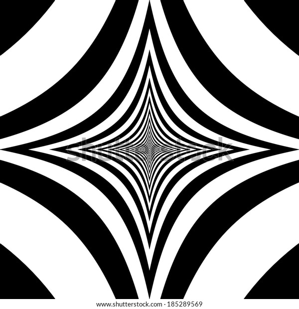 Concentric Rhombus Optical Visual Illusion Stock Illustration 185289569 ...
