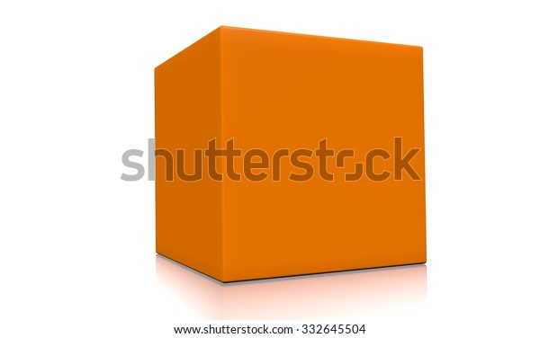 Concept 3d Orange Box Isolated On Stock Illustration 332645504 ...
