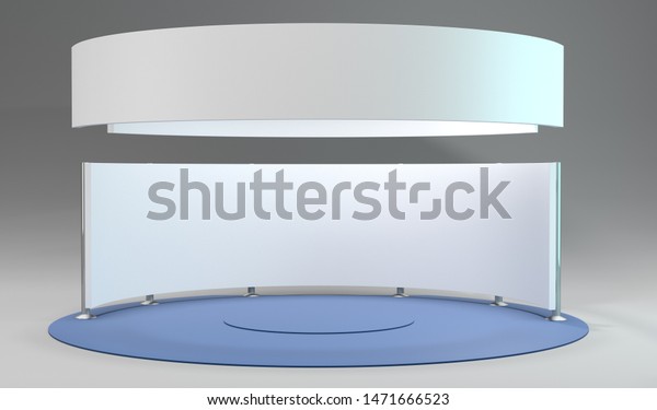 Concept Circle Base Booth Exhibitional Stand Stock Illustration ...