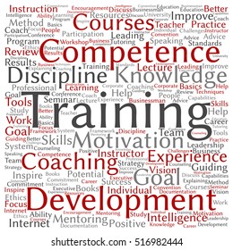 Concept Conceptual Training Coaching Learning Square Stock Illustration ...