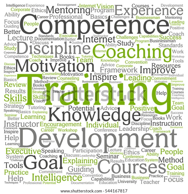 Concept Conceptual Training Coaching Learning Study Stock Illustration ...