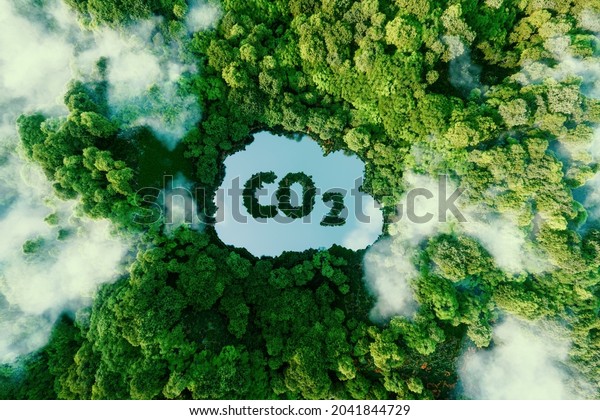 Concept Depicting Issue Carbon Dioxide Emissions Stock Illustration ...