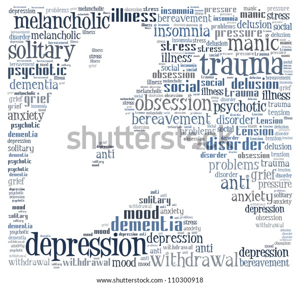 Concept Depression Text Graphics Stock Illustration 110300918 ...