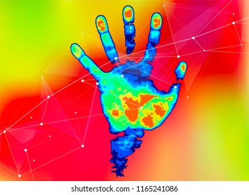 Ilustrasi Stok Concept Digital Identification Recognition Technologies ...