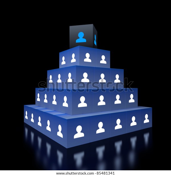 Concept Hierarchy 3d Visualization: ilustración de stock 85481341 ...