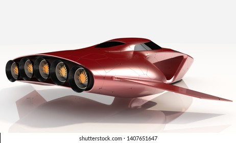 Concept Hover Car Future High Quality Stock Illustration 1407651647 ...
