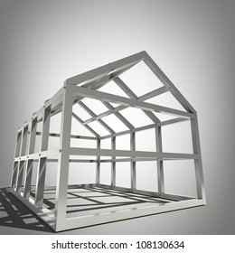 Concept Image New Home Framework Isolated Stock Illustration 108130634 ...
