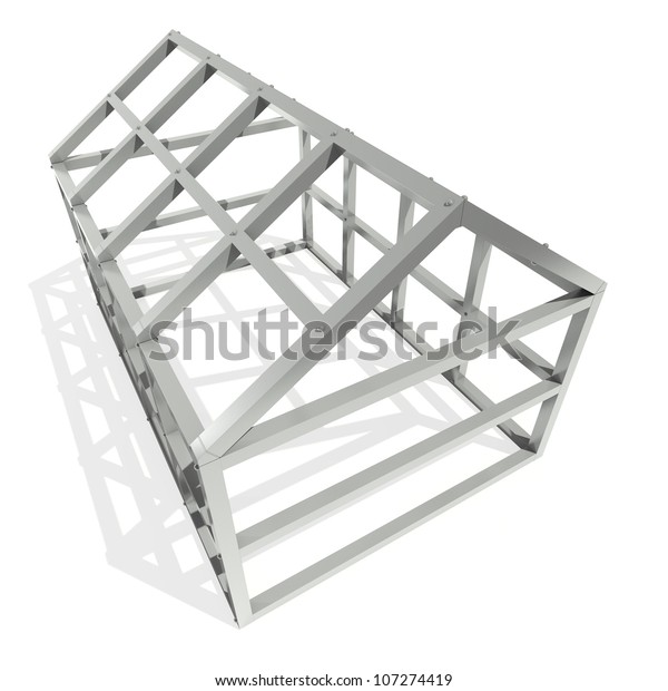 Concept Image New Home Framework Isolated Stock Illustration 107274419 ...