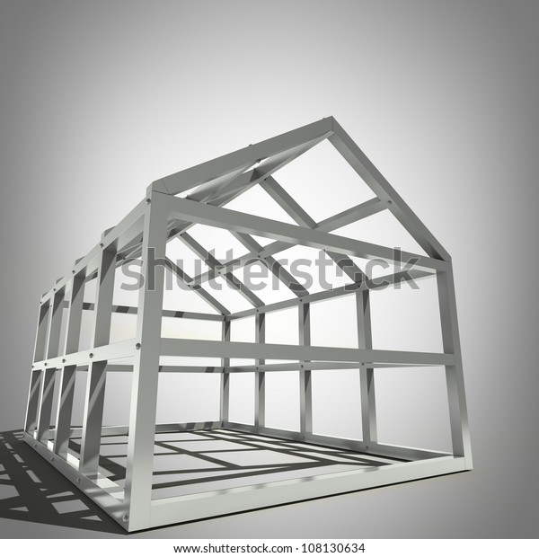 Concept Image New Home Framework Isolated Stock Illustration 108130634 ...