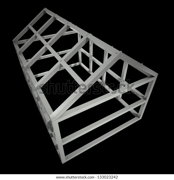 Concept Image New Home Framework Isolated Stock Illustration 133023242 ...