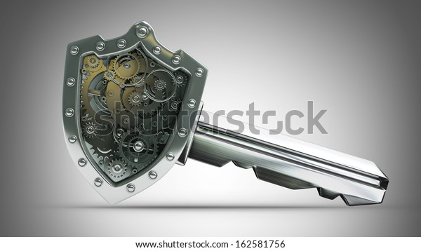 Concept Key High Resolution 3d Render Stock Illustration 162581756