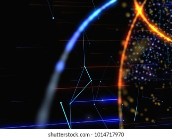 Concept Network Internet Communication Bright Lines Stock Illustration ...